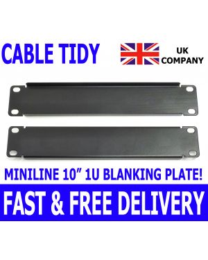 10” Cable Management Blanking Plate Miniline SOHO Rack Mount Network ...