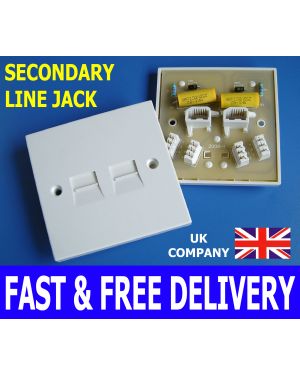 Secondary 4/3A Telephone Extension Line Jack Socket 4 /3A 2 Port - Comms2Go