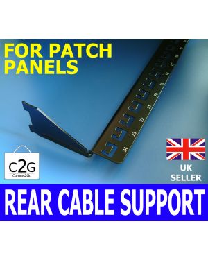 Patch Panel 1U Cable Management Rear Support Tidy Bar - Comms2Go